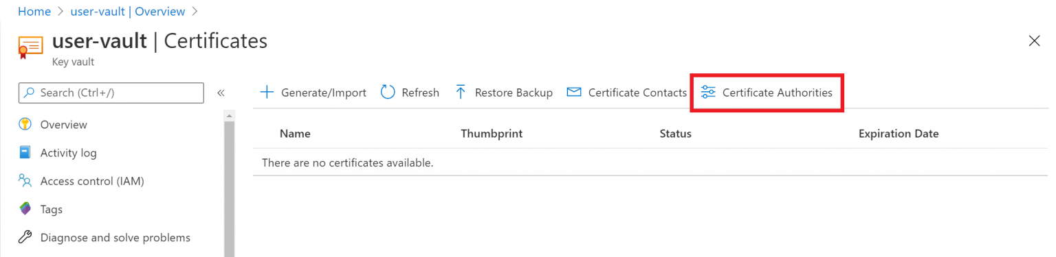 Deploy Certificates By Using Azure Key Vault Certificate Auto Rotation In Key Vault